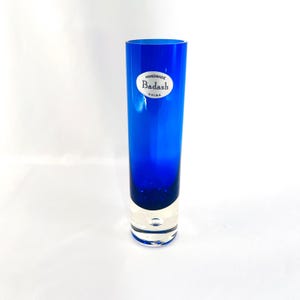 Badash Handmade Cobalt Blue Sleek Glass Cylinder Bud Flower Vase ...