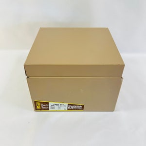 Vintage Harold Square Light Brown Metal Box, Recipe Box, Trinket Box ...