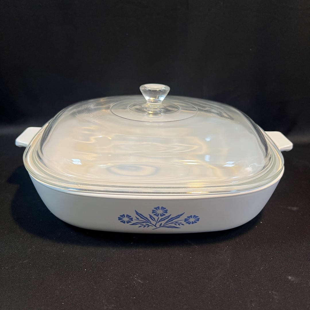 Early Style Corning Ware Cornflower Design Rounded Bottom Casserole ...