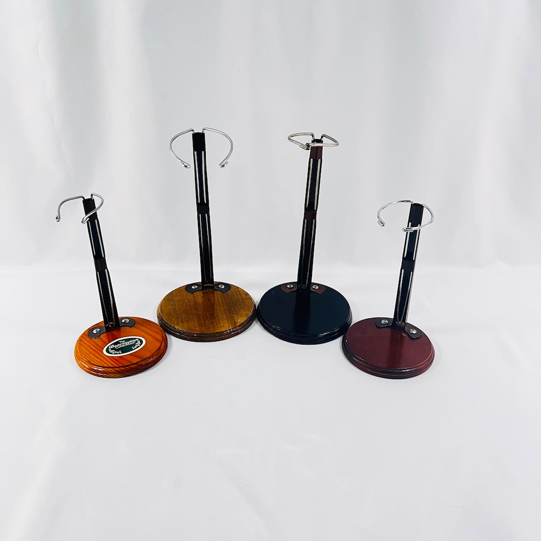 Set of 4 Wood Base Doll Stands Adjustable Adjust to - Etsy