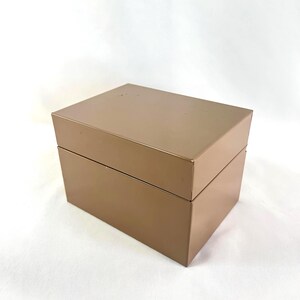 Vintage Metal File Box, Recipe Box, Hunt Manufacturing Co. Lit-ning ...