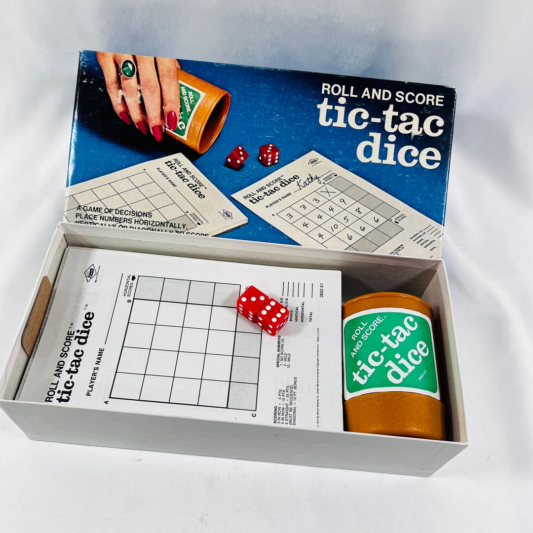 1975 Tic Tac Dice Roll and Score Game Complete Set in Original Box by ...