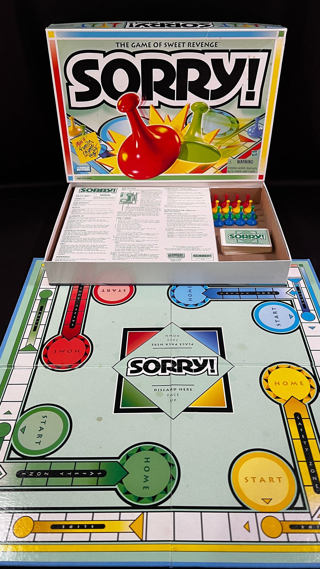 1998 Vintage SORRY Board Game, Parker Brothers the Game of Sweet ...