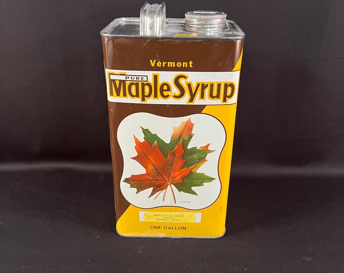 1962 Maple Syrup 1 Gallon Tin, Pure Vermont Grade A Maple Syrup, Good ...