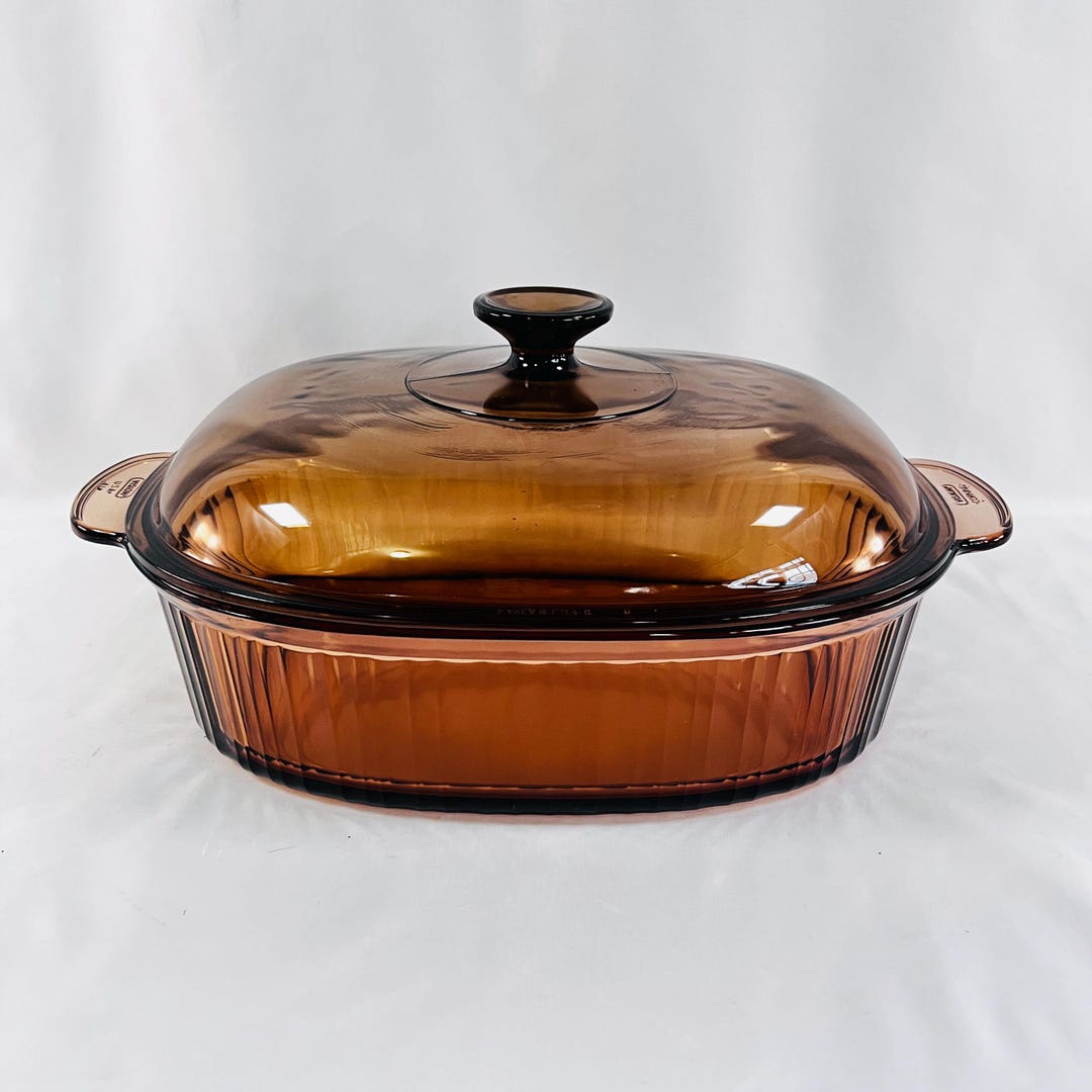 4 Quart Vision Corning Oblong Dutch Oven With Ribbed Edge, Excellent ...