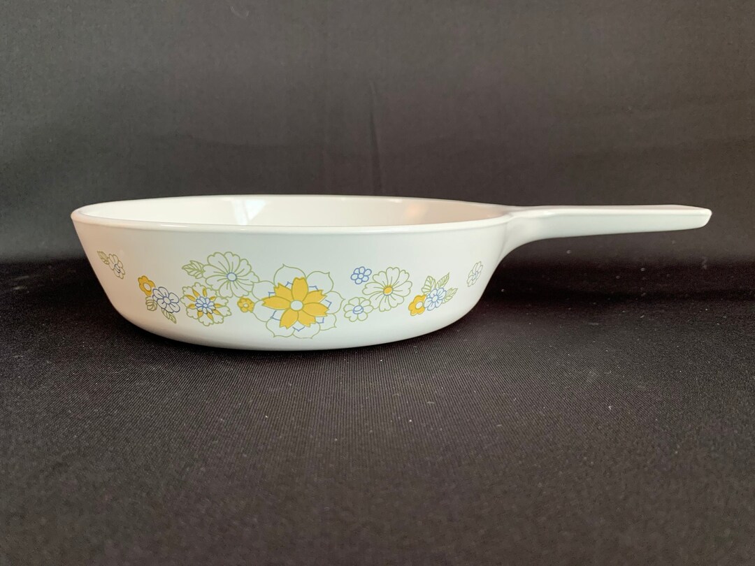 Floral Bouquet Corning Ware Small Skillet, Small Corning Ware Pan, Made ...