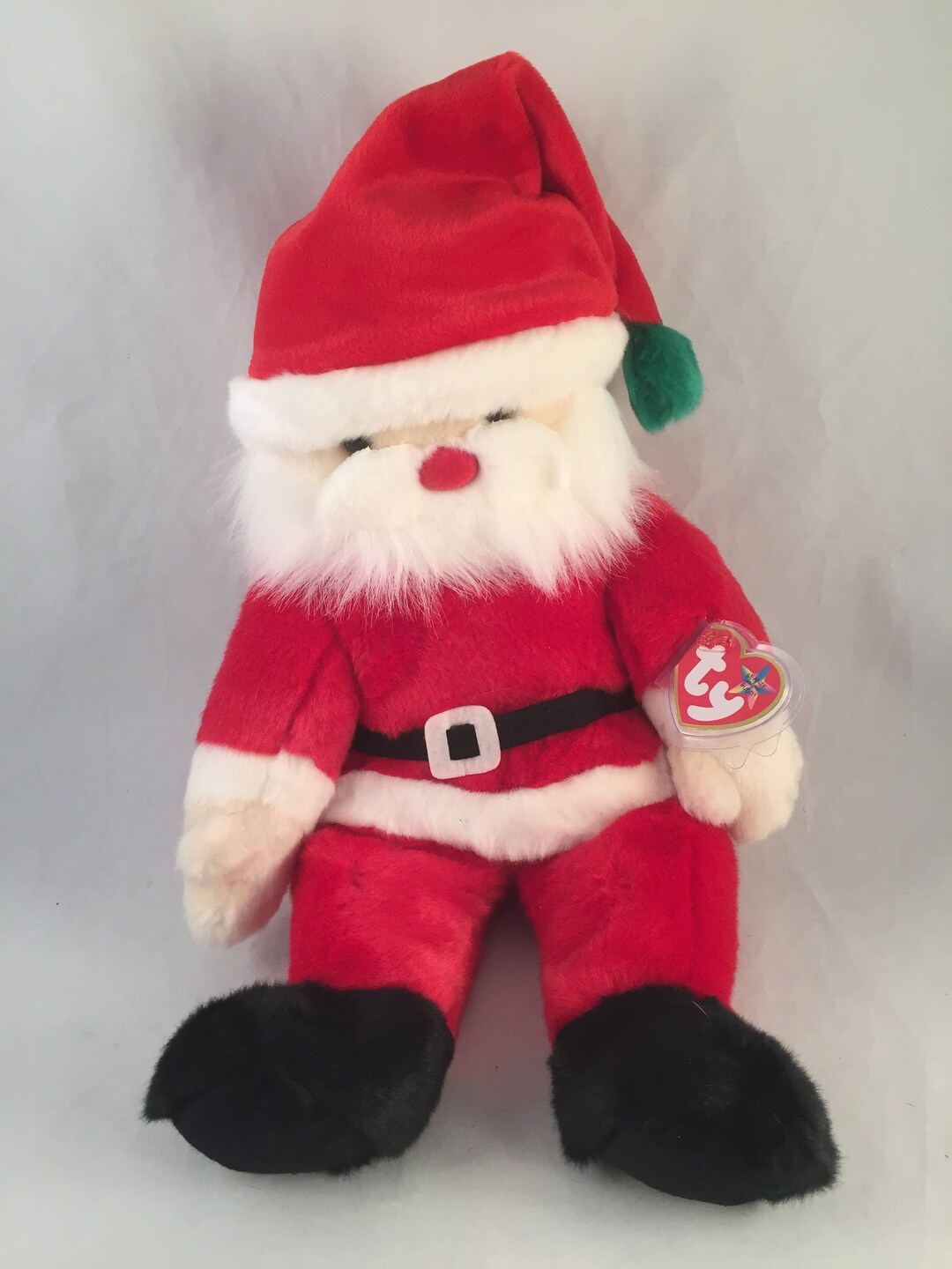 Large Plush Christmas Santa Beanie Buddies Collection, Rare Santa ...