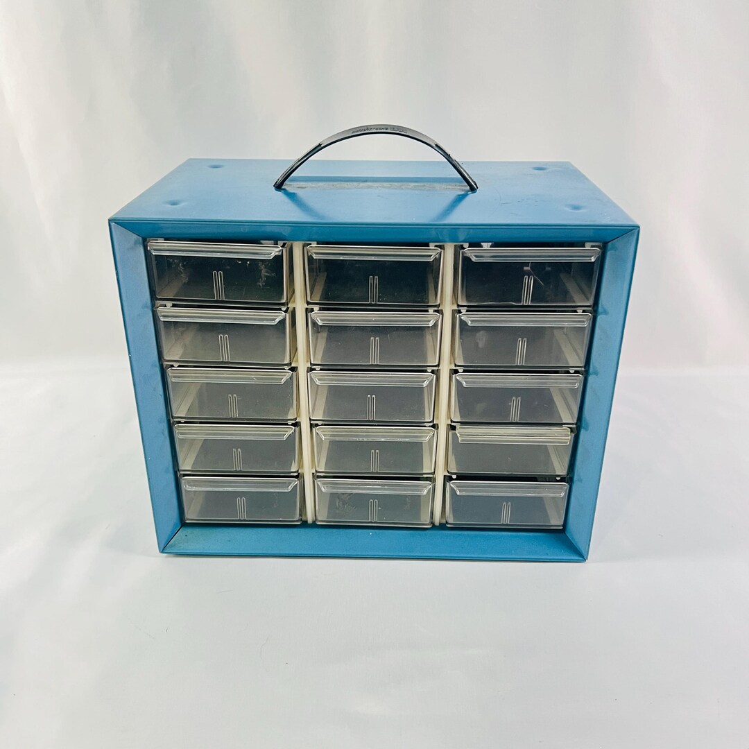 Vintage Akro Mils Multi Drawer Organizer, Metal Shell With 15 Plastic ...