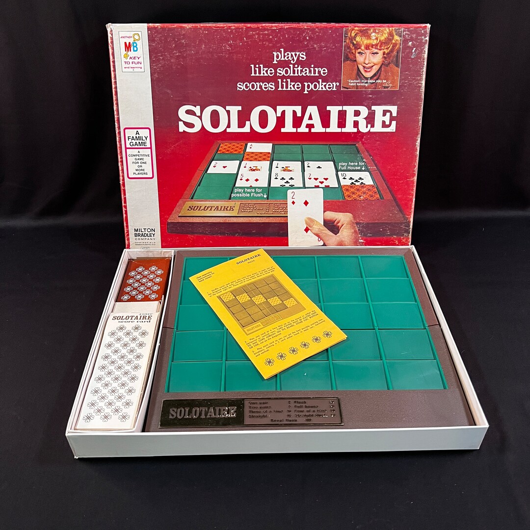 1973 Lucille Ball Milton Bradley Solotaire Game Endorsed by Lucille ...