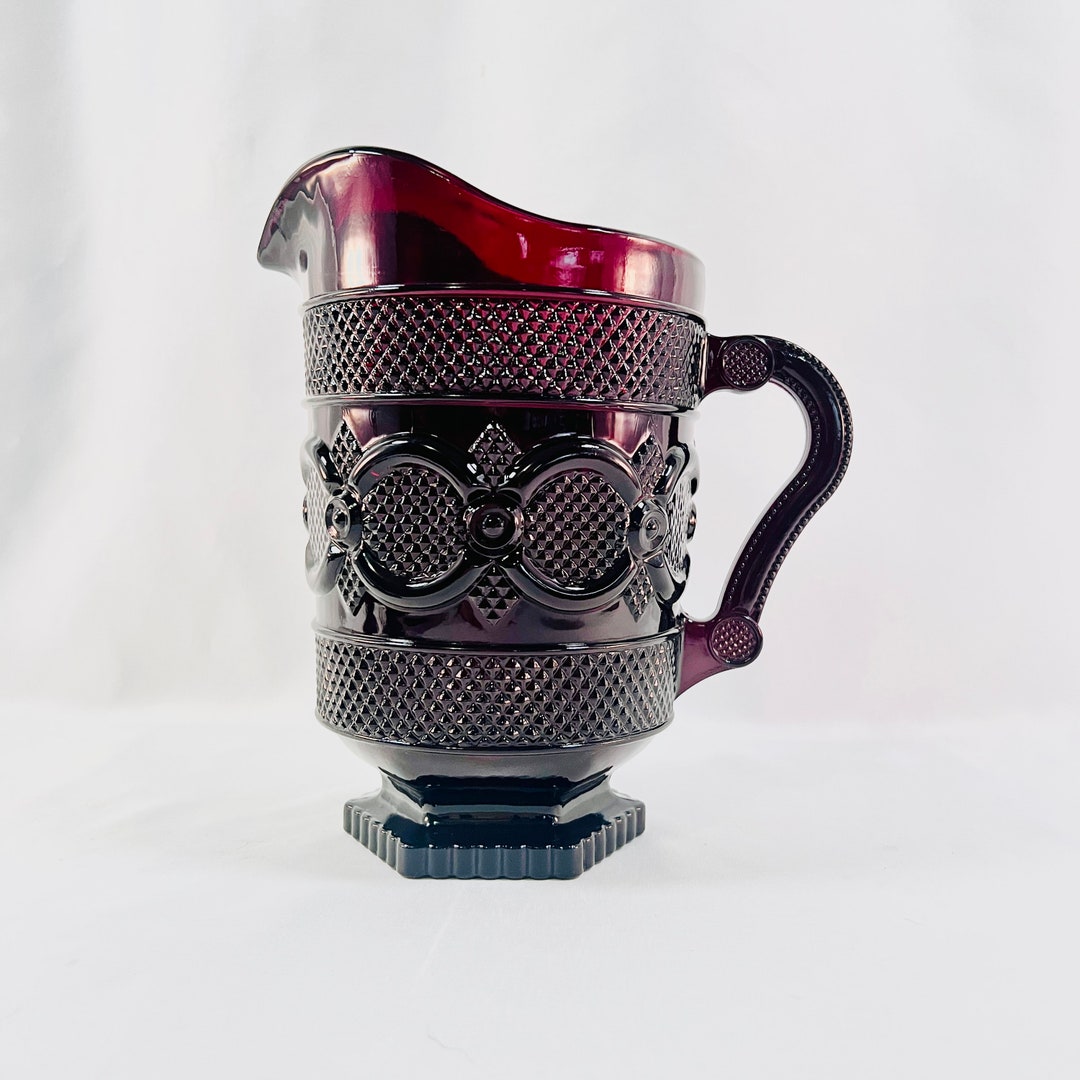 Avon Cape Cod Large Pitcher, Ruby Red 1876 Replicas, Collection of Cape ...