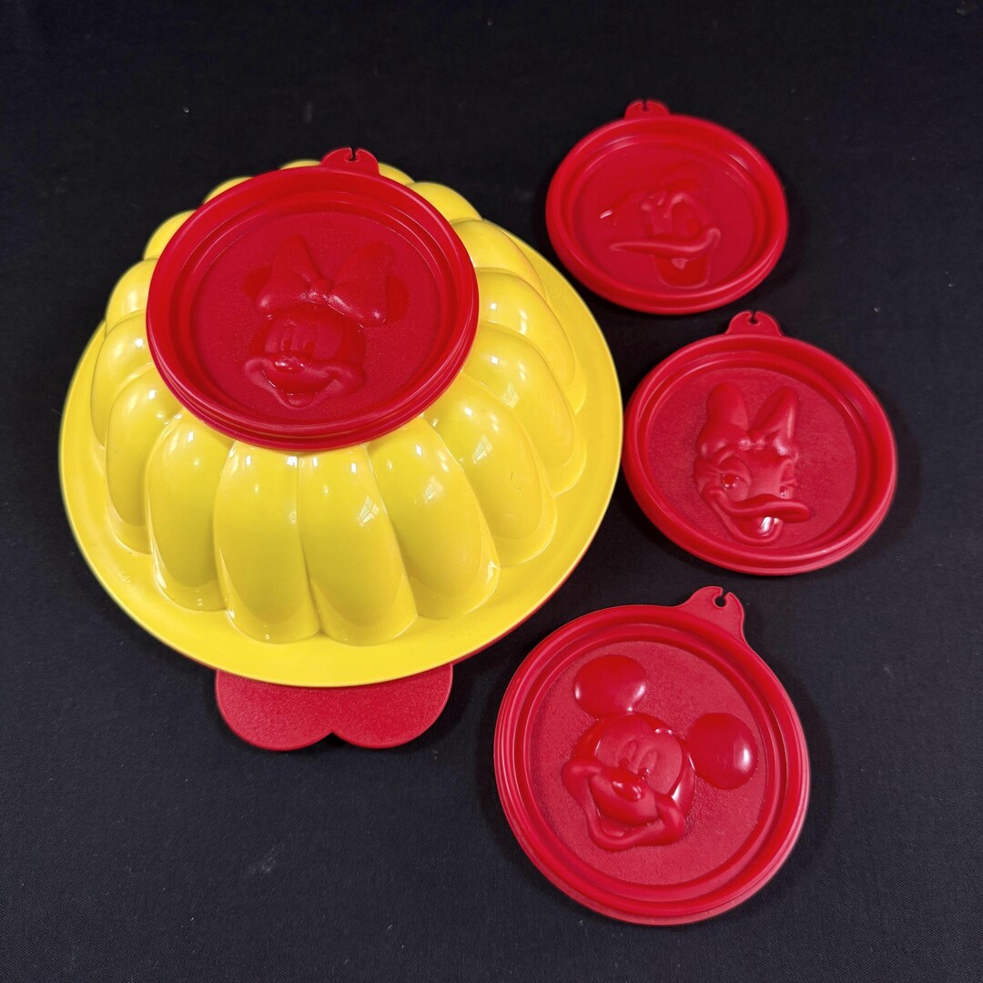 Disney Tupperware 6 Piece Set of Jello Molds by Large Mold, Lid, 4 ...