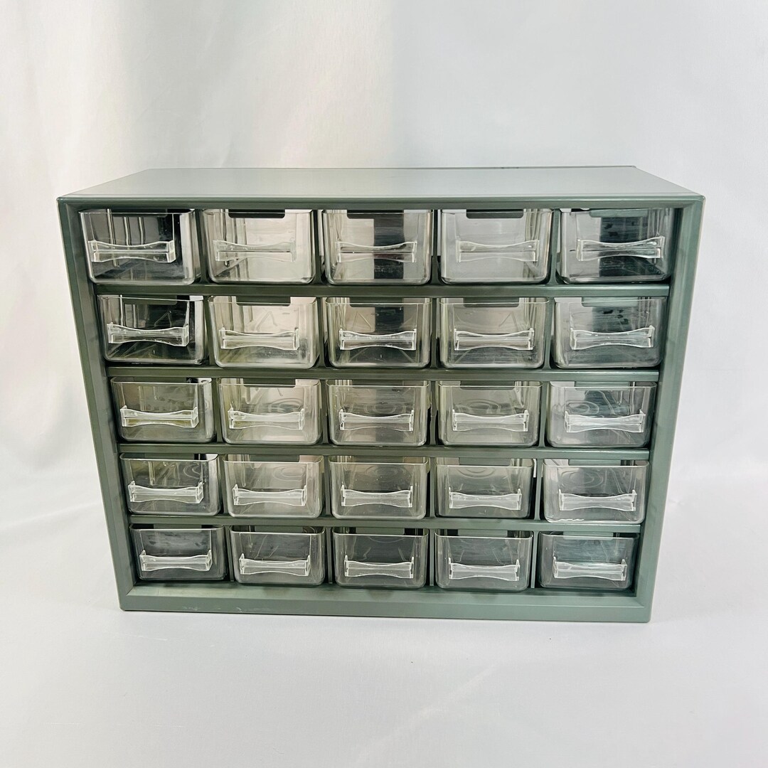 Vintage Multi Drawer Organizer, 25 Drawers Total With Extra Spacers ...