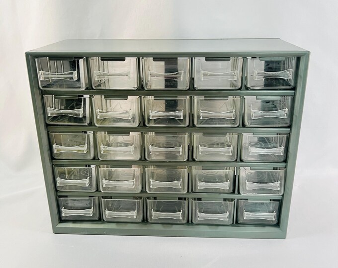 Vintage Multi Drawer Organizer, 25 Drawers Total With Extra Spacers ...