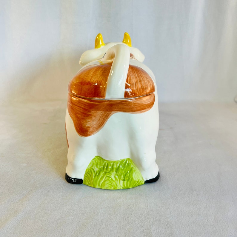 Vintage Cow Cookie Jar Brown Spotted Adorable Sweet Moo Cow | Etsy