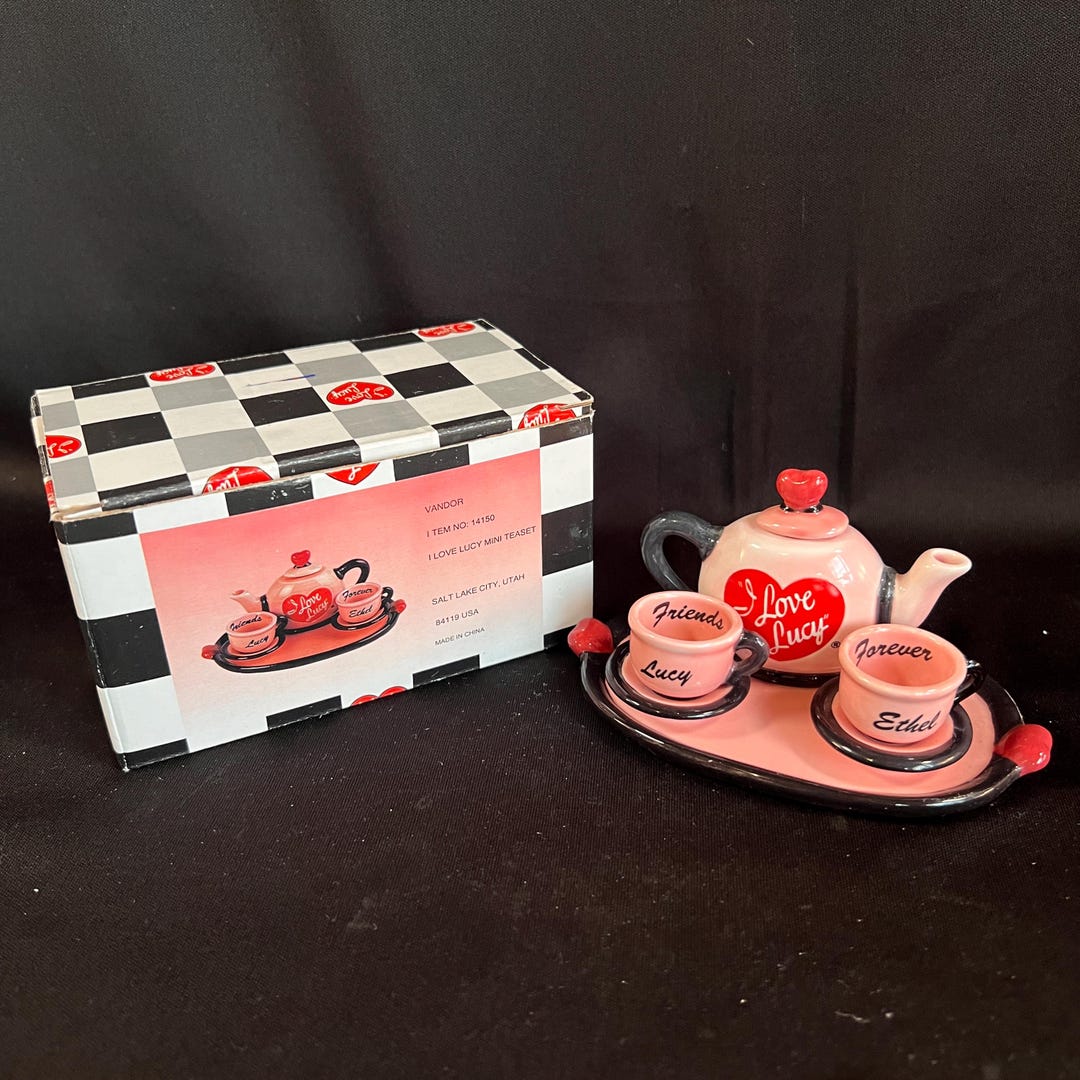 New/vintage I Love Lucy Mini Tea Set, Item No 14150, Lucy, Ethel I Love ...