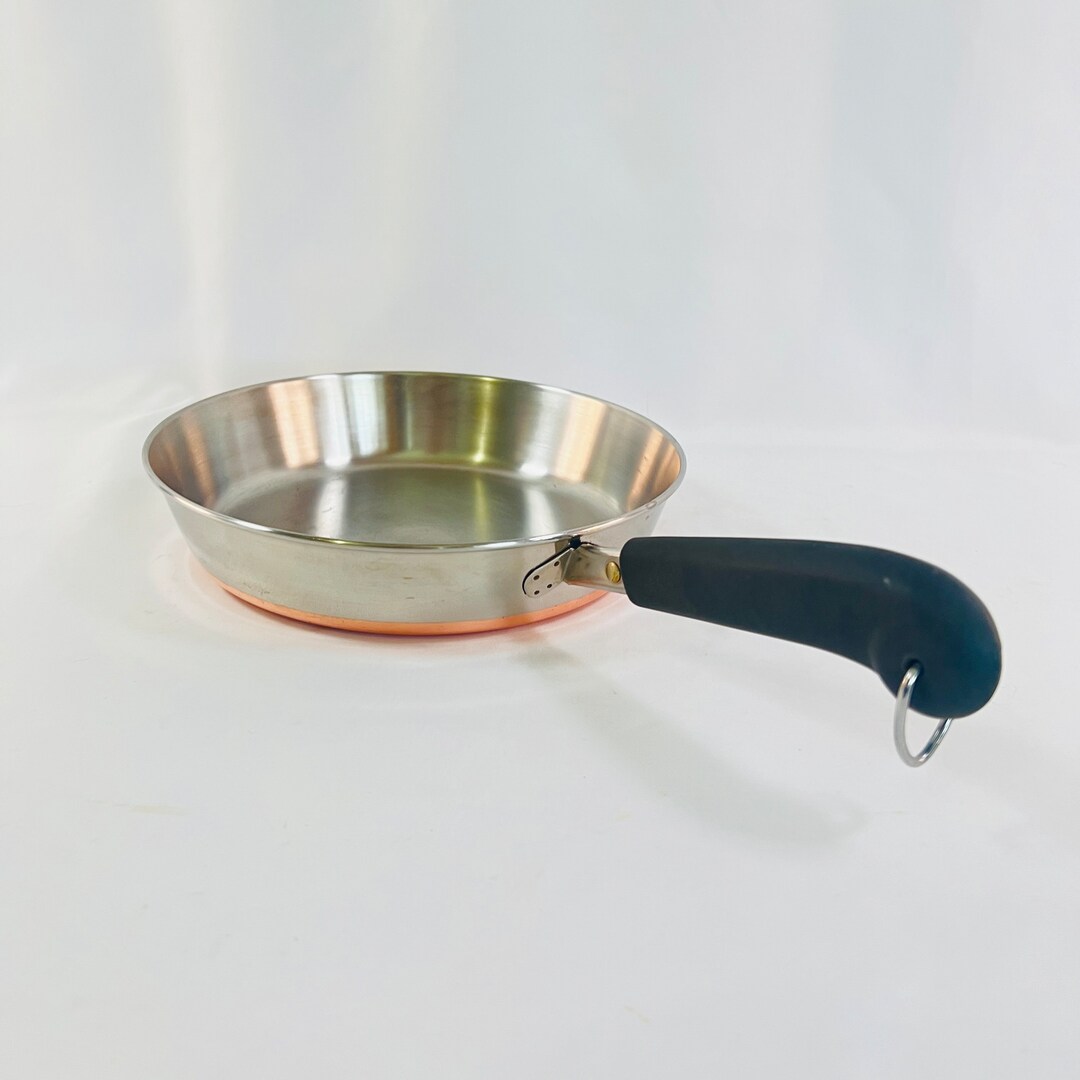 9 96k Copper Bottoms Revere Ware Fry Pan, Copper Clad Revere Ware Pan ...