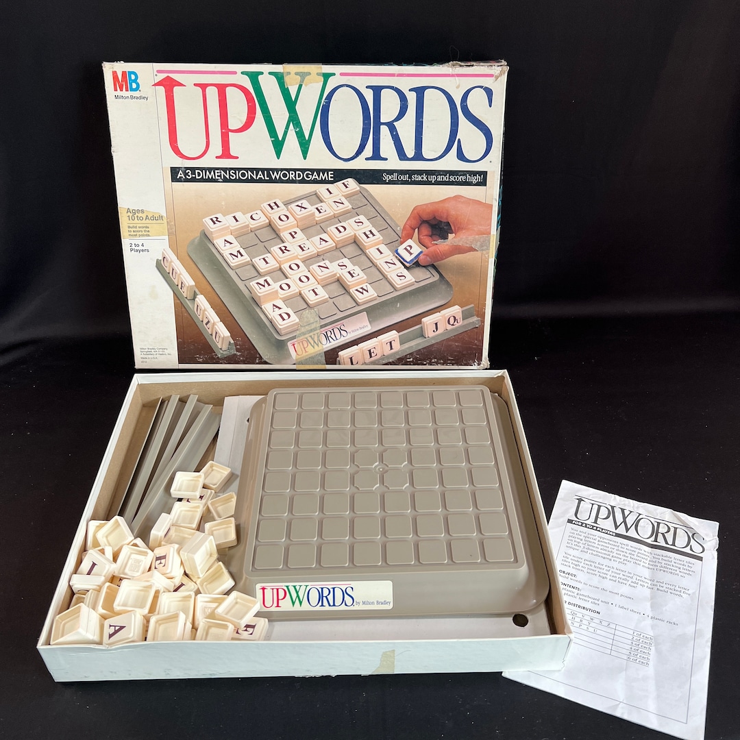 Vintage 1988 Upwords 3 Dimensional Word Game by Milton Bradley ...
