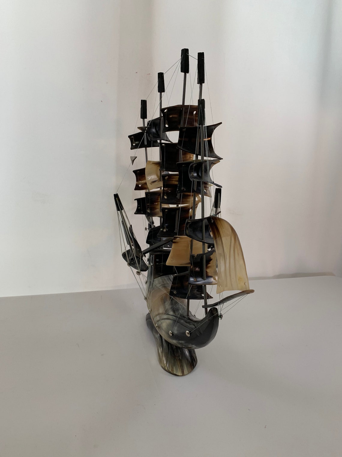 REDUCED Large Ship/sailboat Beautifully Detailed Made of Bull - Etsy
