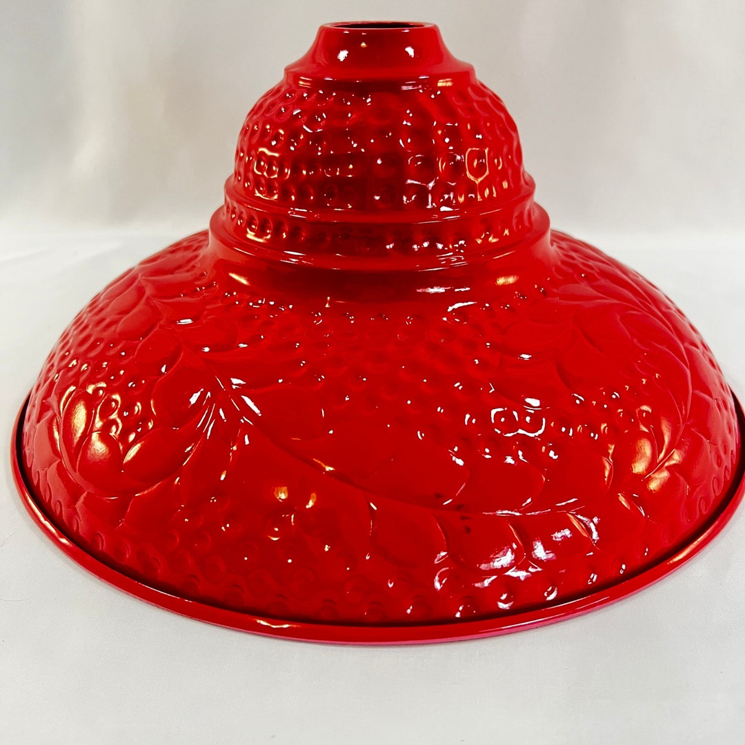 Red Metal Embossed Pendant Light Shade Beautiful Design - Etsy
