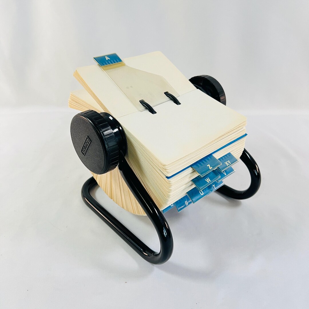 Rolodex Brand Flip Index Address File Complete With Blank White Cards ...