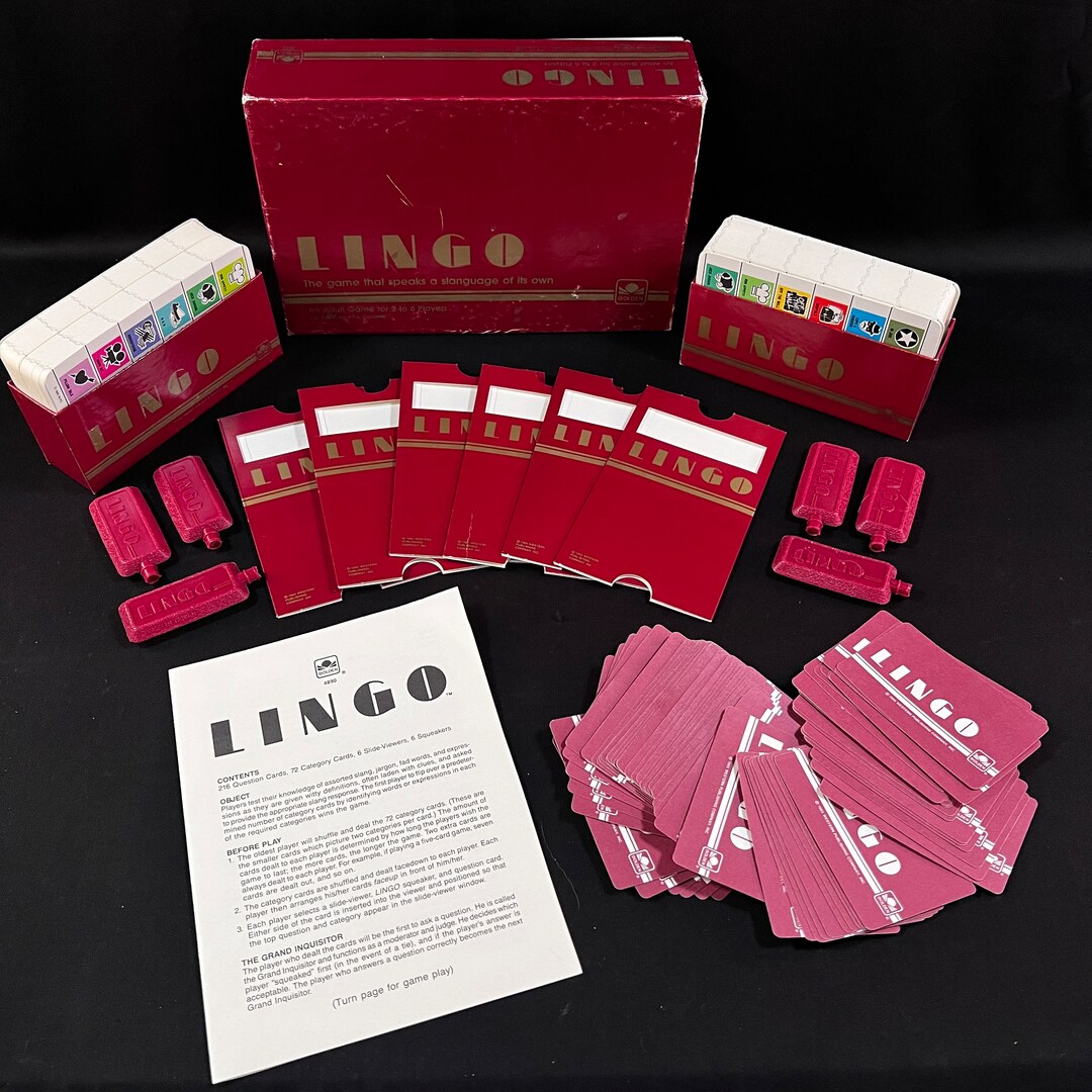 1985 Lingo, A Game That Speaks a Slanguage of It's Own, Rare Hard to ...