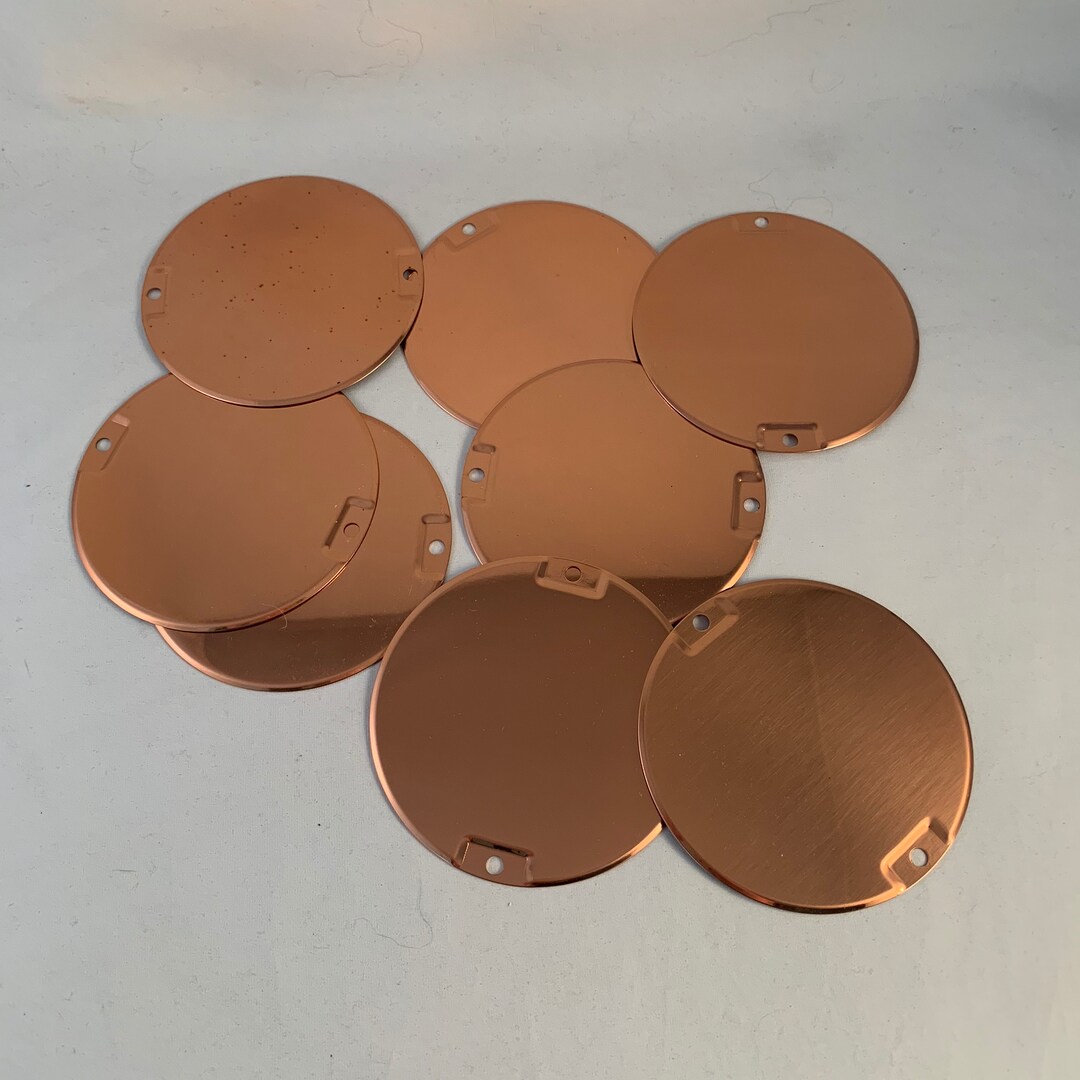 Set of 8 Copper Back Plates, Large Round Back Plates, Copper Back ...