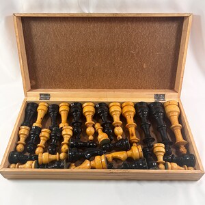 Extra Large Chess Set All Wood Board With Large Wood Chess - Etsy