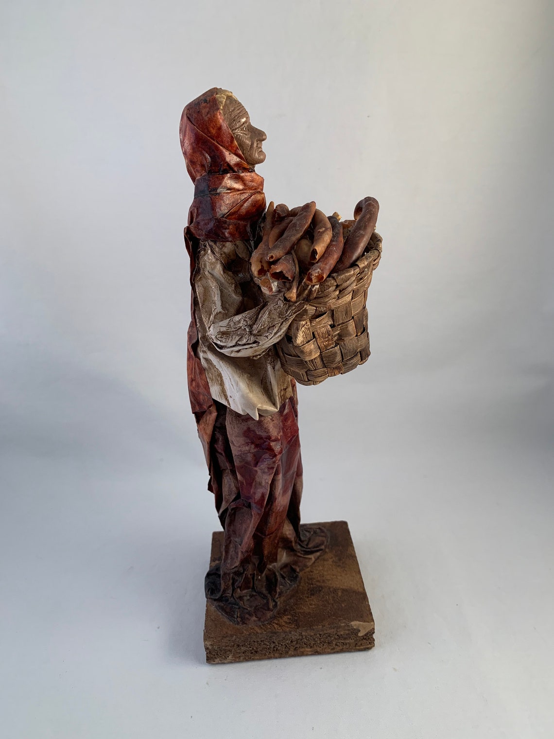 Vintage Mexican Folk Art Paper Mache Figure Sculpture | Etsy