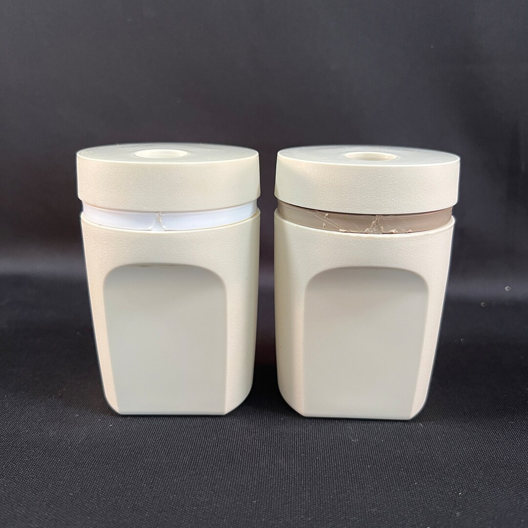 Vintage Tupperware Salt & Pepper Shakers, Twist Closure, Clean in Good ...