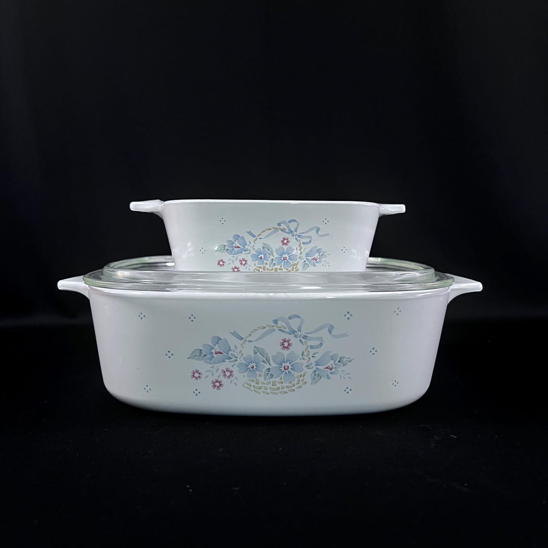 2 Country Cornflower Corningware Casserole Dishes, 2 Liter (A-2-B) and ...