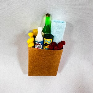 Dollhouse Grocery Miniature, Complete Set of Everything Pictured. Brown ...