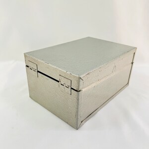 Vintage Metal Filing Index Box With Slide Card Holder Lined - Etsy