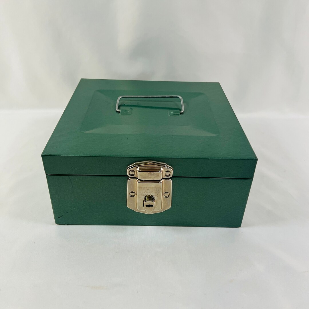 Porta-file Metal File Box With Key, Vintage, by Skotch Kooler, Storage ...