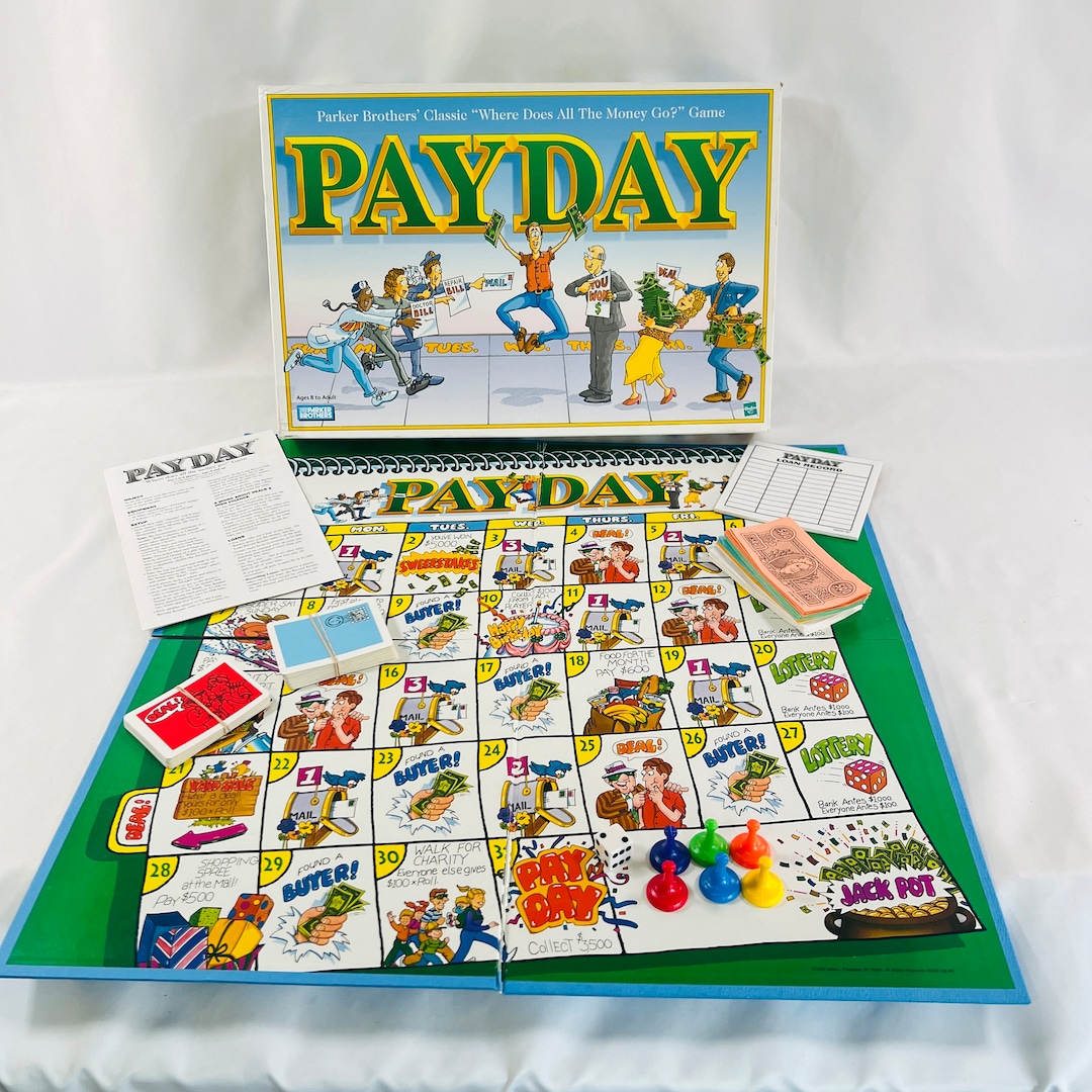 Vintage 1999 Pay Day Board Game, Where Does All the Money Go, Hours of ...