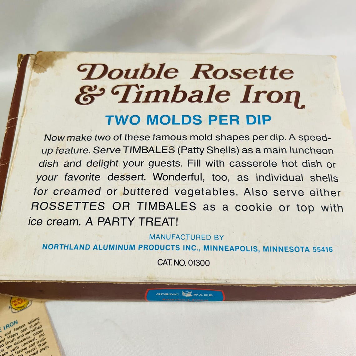 Nordic Ware Double Rosette & Timbale Iron 2 Molds per Dip Complete in ...