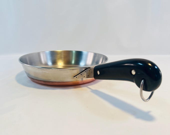 8 Copper Bottoms Revere Ware Fry Pan, Copper Clad Revere Ware Pan Made ...