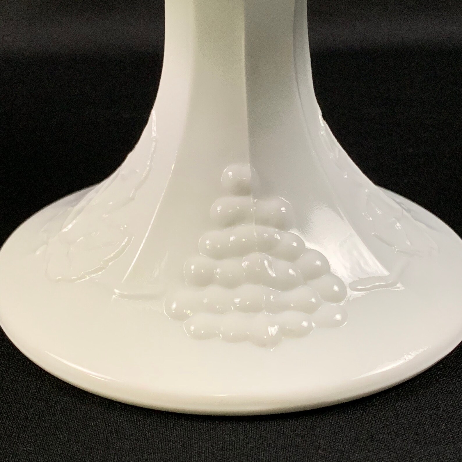 Large Grapevine Embossed Milk Glass Pedestal Centerpiece Dish - Etsy