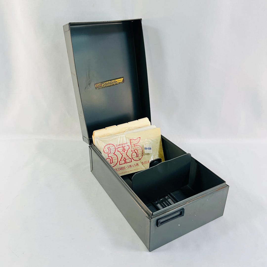 Steelmaster Grey Metal File Box With Slide Bar, Comes With 12 Dividers ...