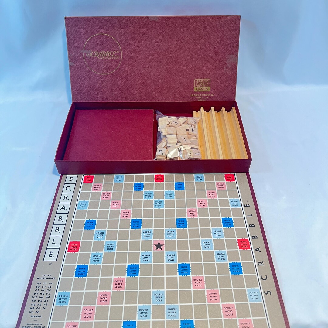 Vintage 1976 Scrabble Crossword Game Complete With 100 Wood Letter ...
