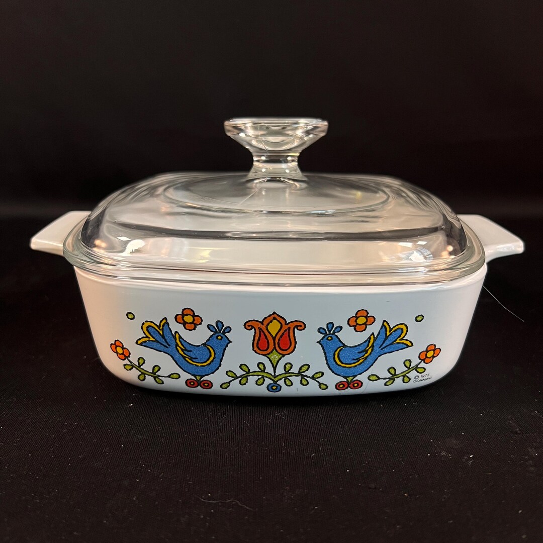 1 Quart Corning Ware Country Festival Casseroles With Glass Lid, A-1-B ...