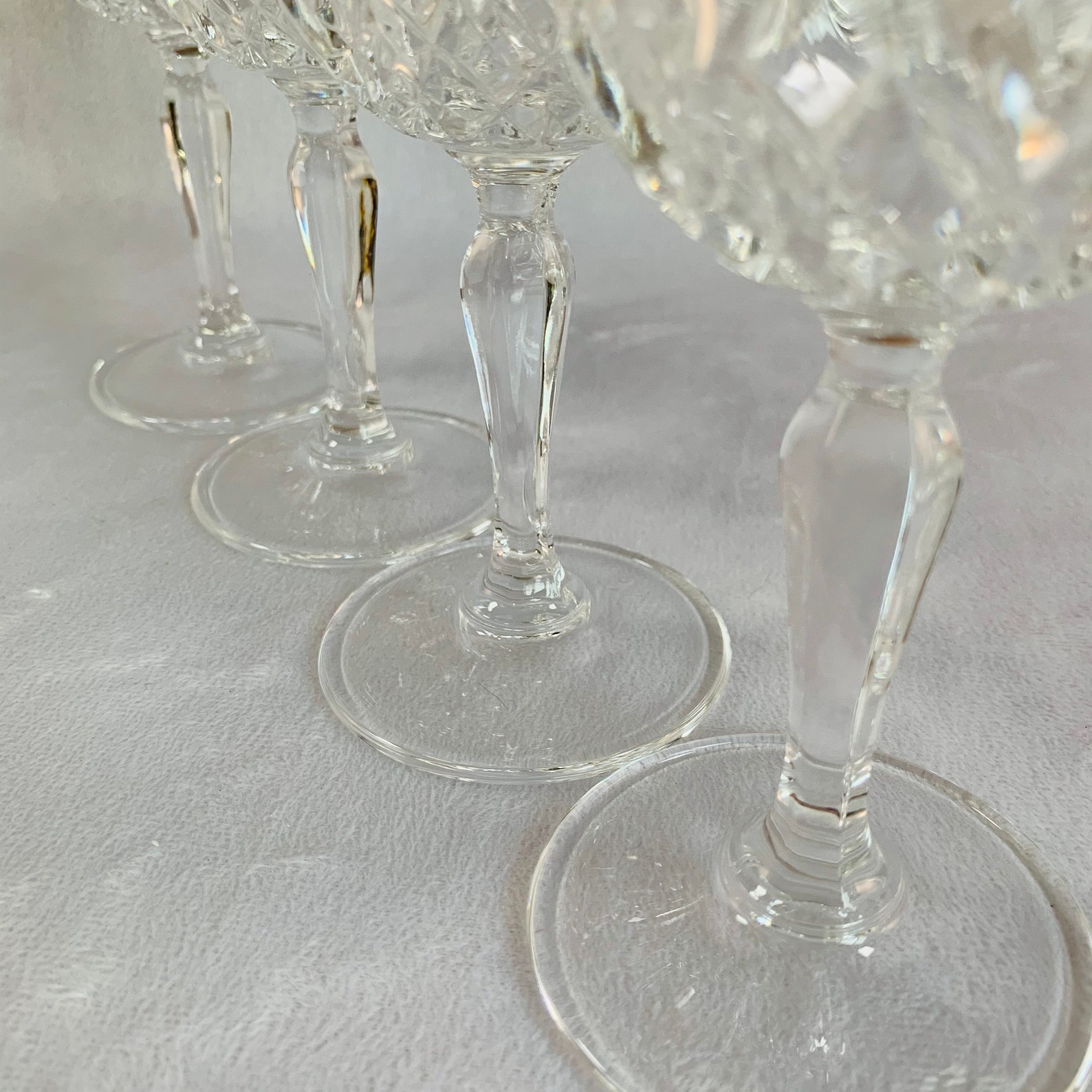 Set of 4 French Crystal Stemware Cristal D'arque-durand - Etsy