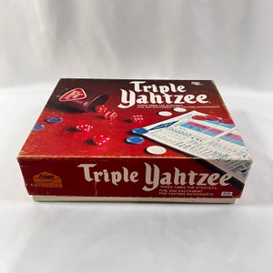 1975 Triple Yahtzee Game Complete With Multiple Score Pads, Shaker Cup ...