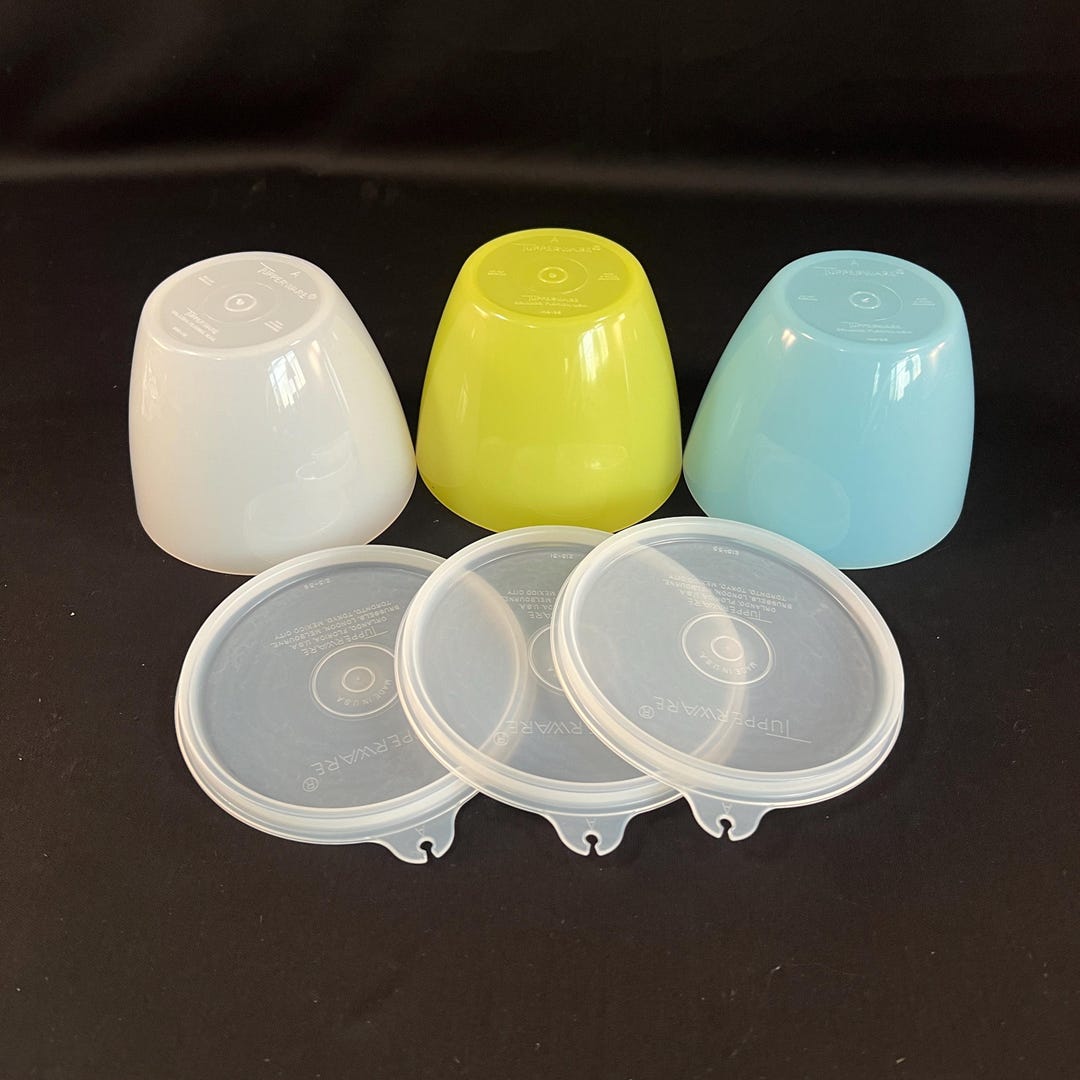 NEW Set of 3 Vintage Tupperware Pastel Refrigerator Bowls With Lids ...