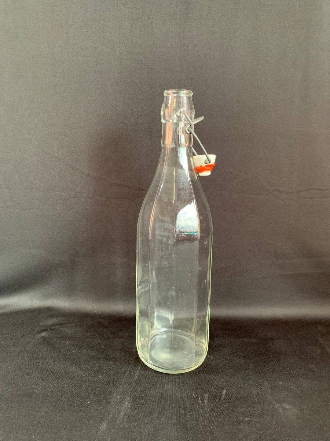 Vintage Glass Bottle With Wire Bale Clamp Lid and Ceramic Closure ...
