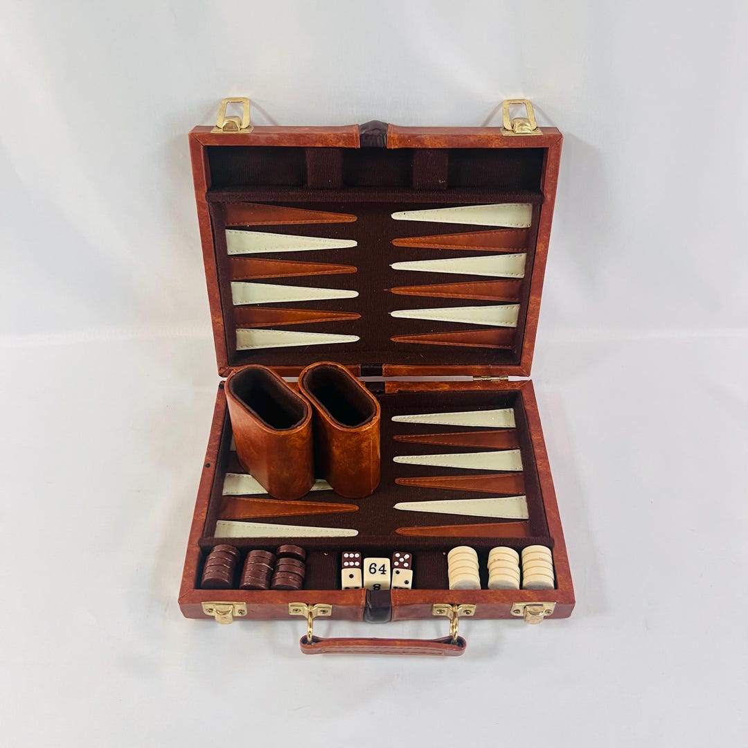 Vintage Magnetic Backgammon Game Set, Compact Travel Games, Magnetic ...