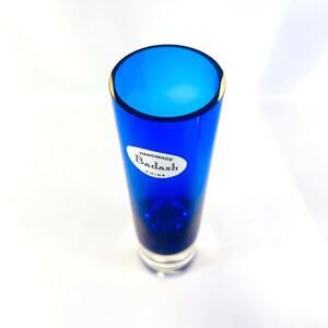 Badash Handmade Cobalt Blue Sleek Glass Cylinder Bud Flower Vase ...
