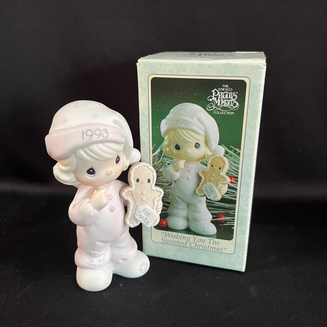 Vintage 1993 Precious Moments "wishing You the Sweetest Christmas ...