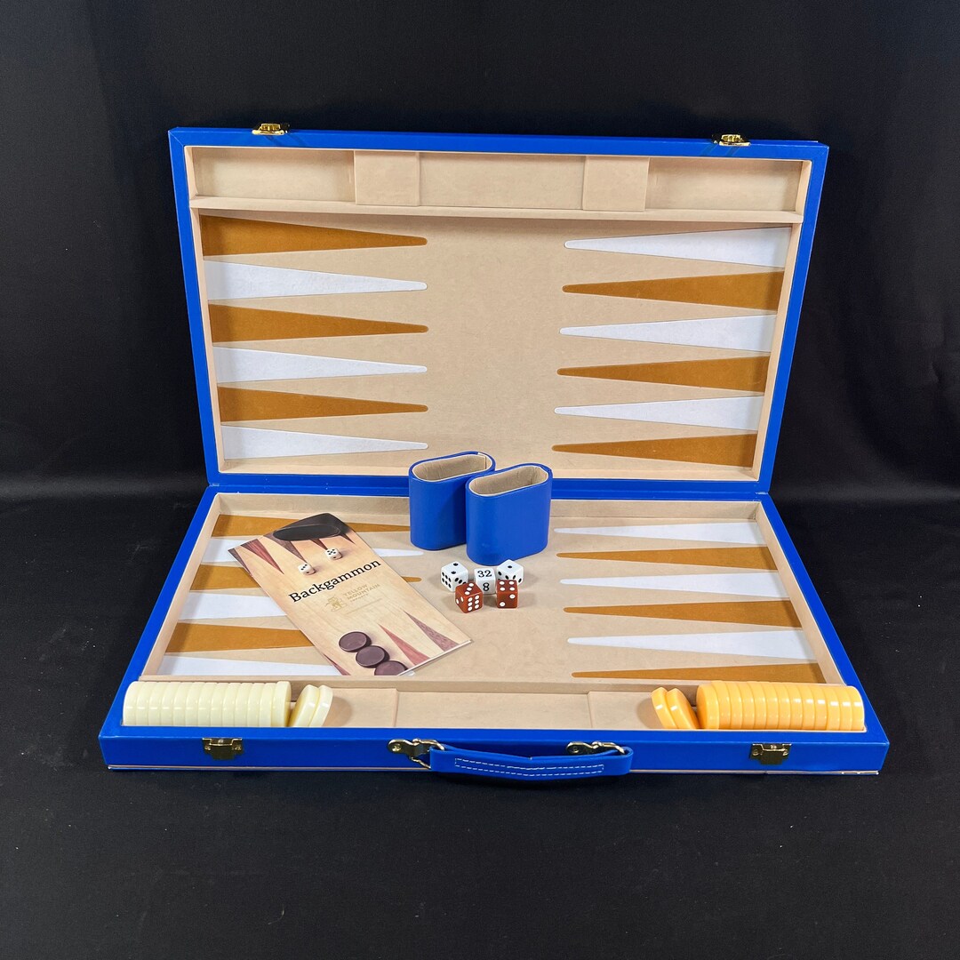 Extra Large Backgammon Attache Set, Complete Backgammon Set in Carrying ...