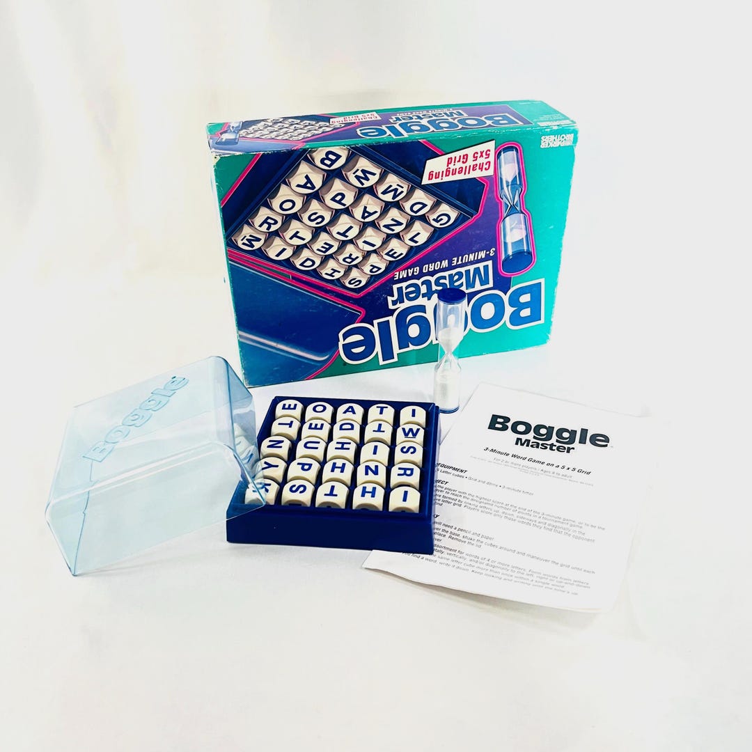 1993 Boggle Master 3 Minute Word Game by Parker Brothers, Complete - Etsy
