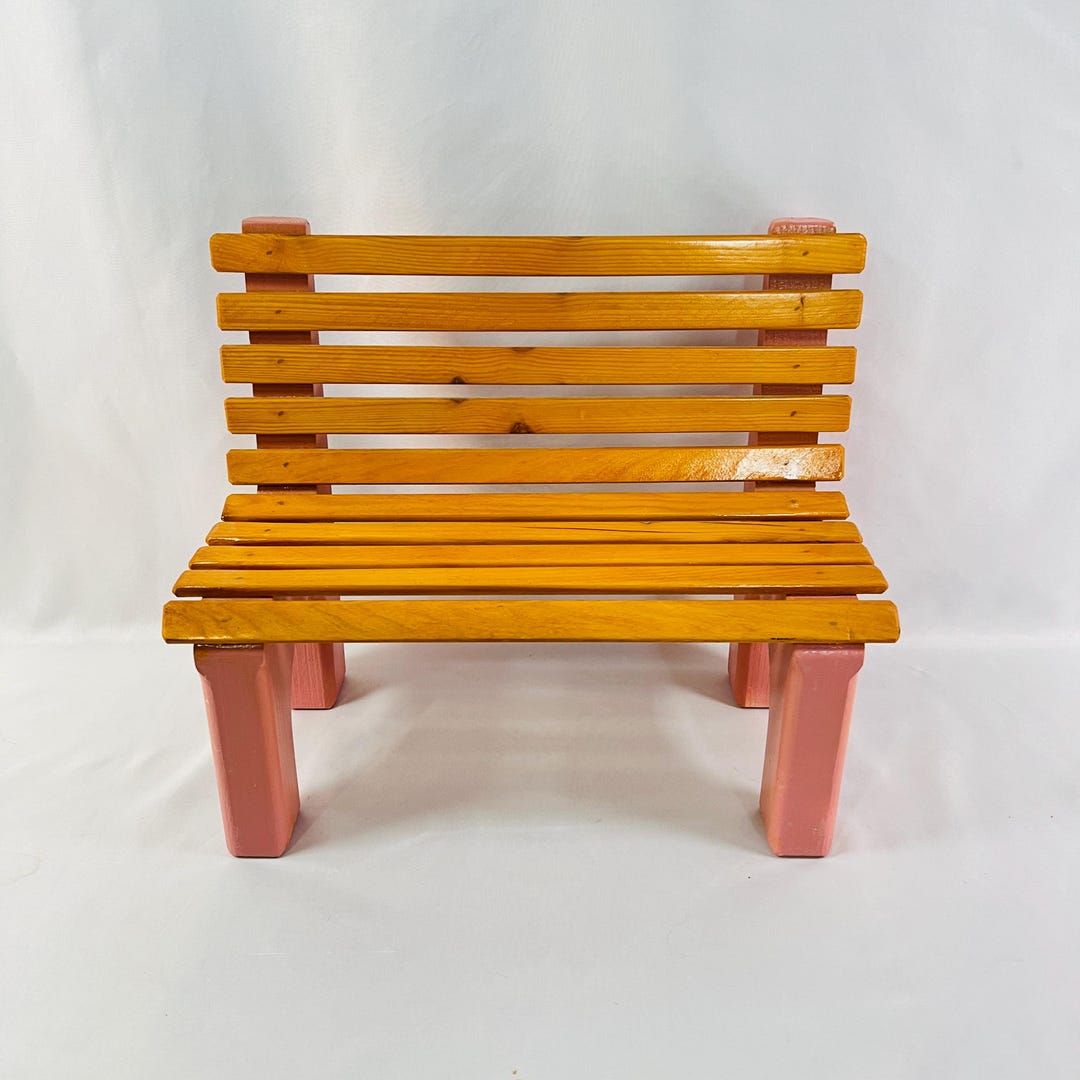 Wood Doll Park Bench, Display Piece, Use for Decor, Display a Small ...